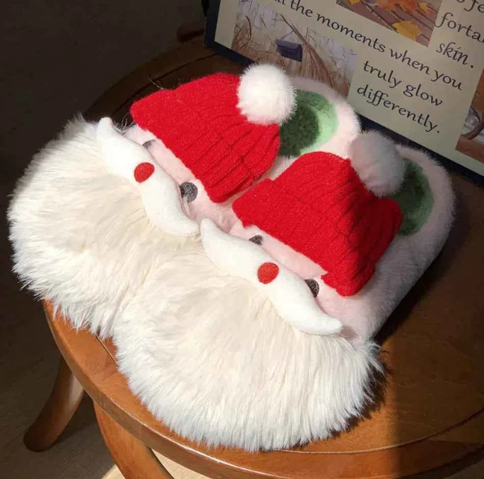 Cozy Christmas Slippers - Festive Santa Slippers for Ultimate Comfort ...